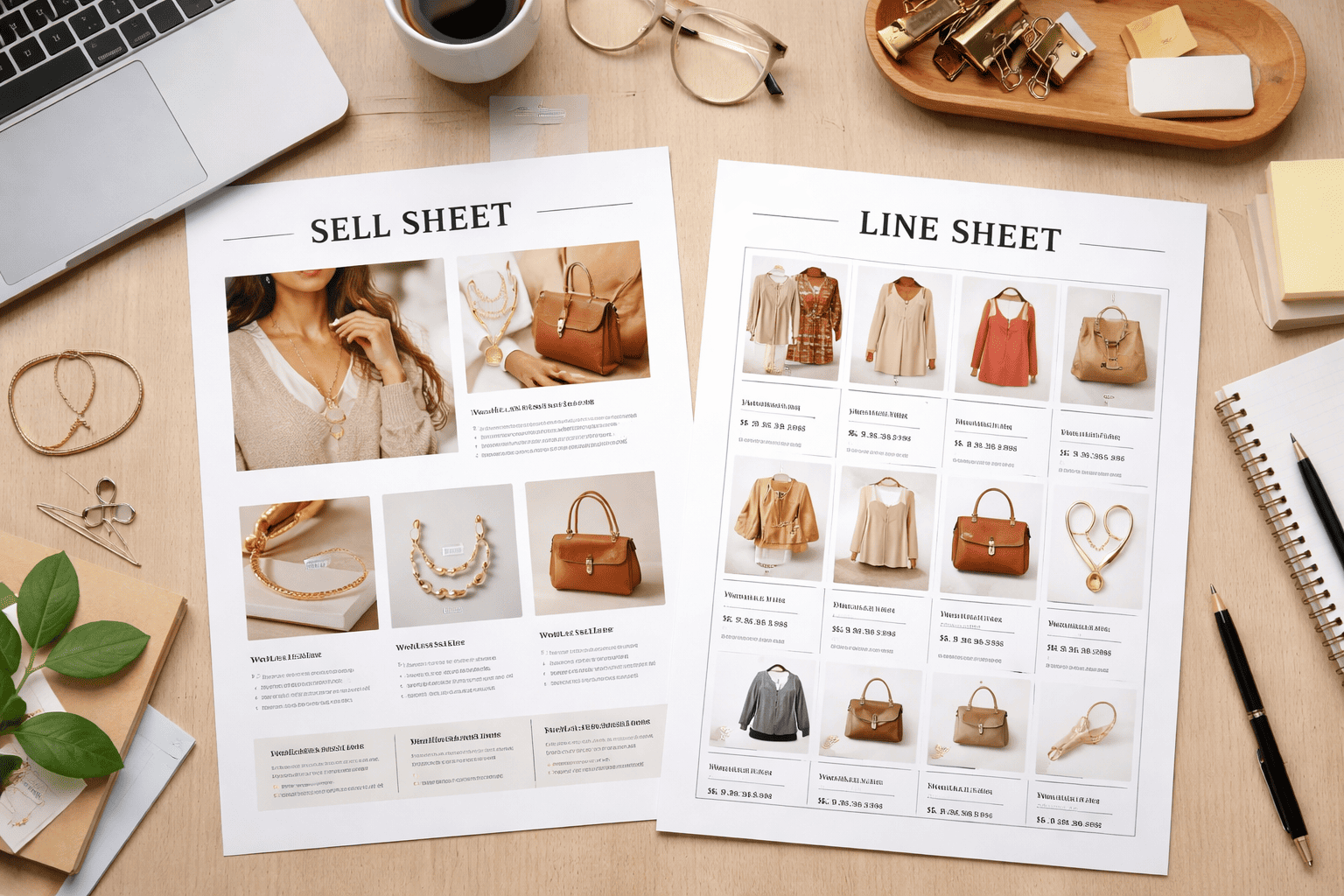 Wholesale Sell Sheets vs Line Sheets - When to Use Each?